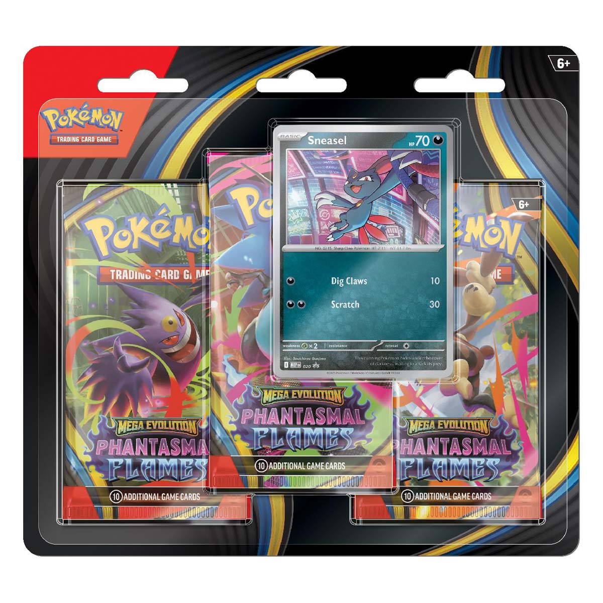 Pokémon TCG: Mega Evolution—Phantasmal Flames Three-Booster Blister ...