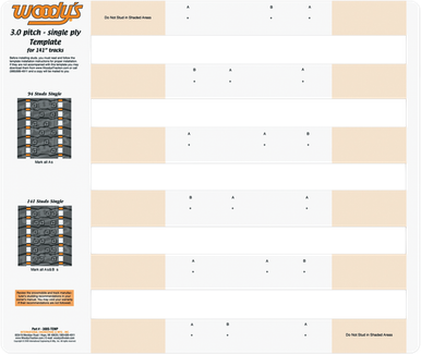 Woody'S Studding Template - Track - 141" - 3" Pitch 300S-Temp