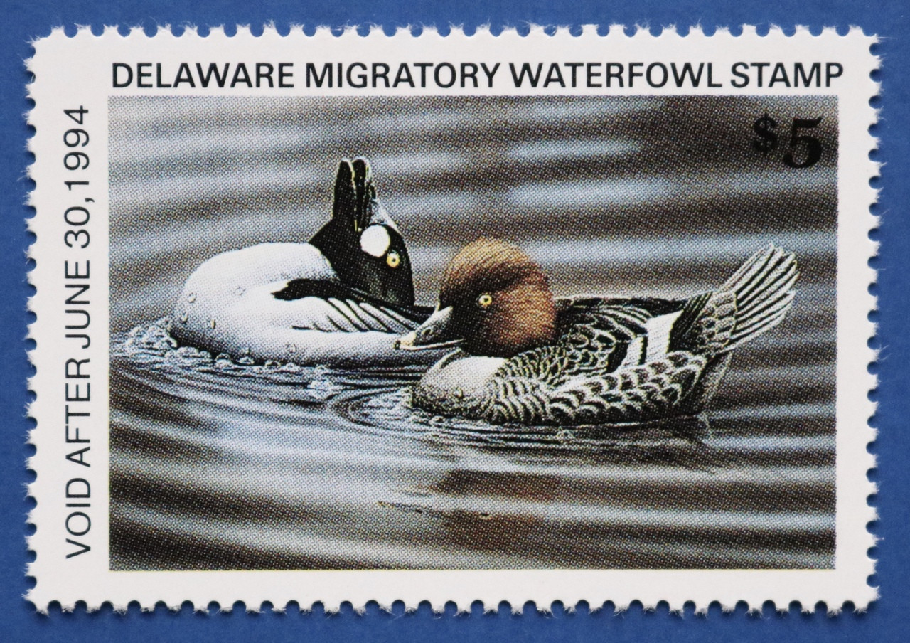 U.S. (DE14h) 1993 Delaware Migratory Waterfowl Stamp (hunter type ...