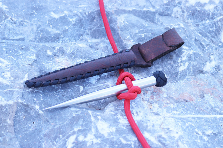 Marlinspike Leather Sheath Kit with Belt Loop - Awesome For Sale