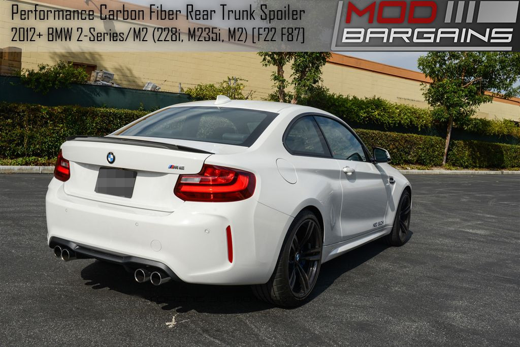 Carbon Fiber Performance Style Rear Spoiler for 2012+ BMW 2-Series and ...