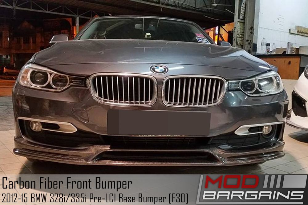 Carbon Fiber Front Lip for 2012-2015 BMW 328i/335i w/ Base Bumper [F30 ...