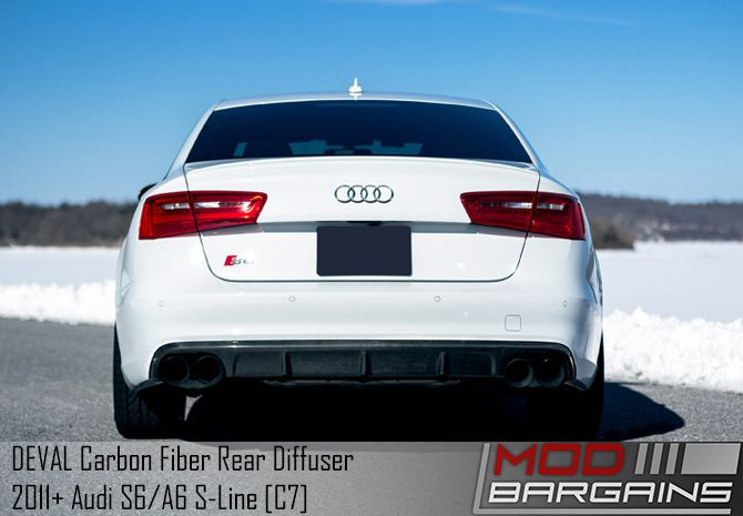 Carbon Fiber Diffuser for 2011-2015 Audi S6/A6 S-line [C7] by DEVAL