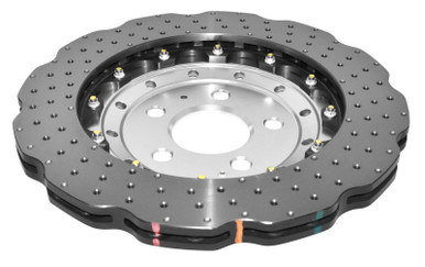DBA 2014+ Audi RS Q3 Front 5000 Series Cross Drilled & Dimpled Rotor w ...