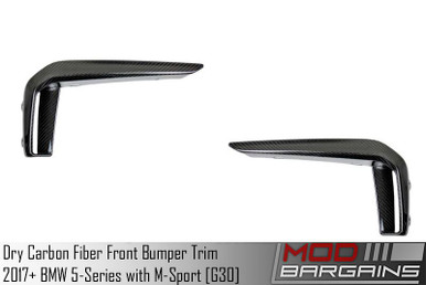 Carbon Fiber Front Bumper Trim for 2017+ BMW 5 Series w/ M-Sport [G30 ...