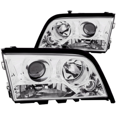ANZO 1994-2000 Mercedes Benz C Class W202 Projector Headlights Chrome ...