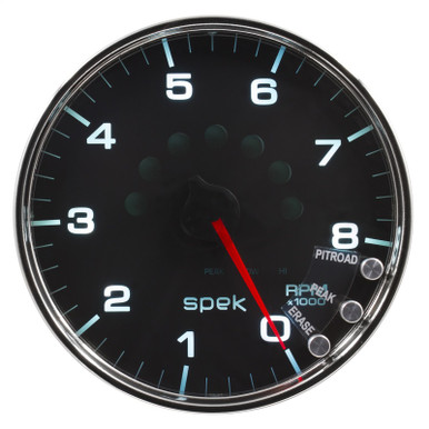 Autometer Spek-Pro Gauge Tachometer 5in 8K Rpm W/Shift Light & Peak Mem ...