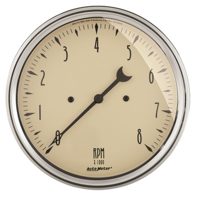 Autometer 5in Antique Beige In-Dash 8K RPM Tachometer Gauge - ModBargains