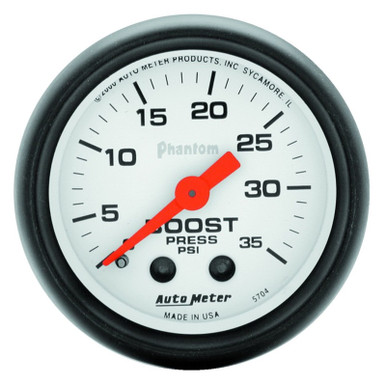 Autometer Phantom 52mm 35 PSI Mechanical Boost Gauge - ModBargains