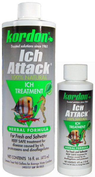 Kordon Ich Attack 100% Natural Ich Treatment 4 oz - The Tye-Dyed Iguana - Reptiles and Reptile ...