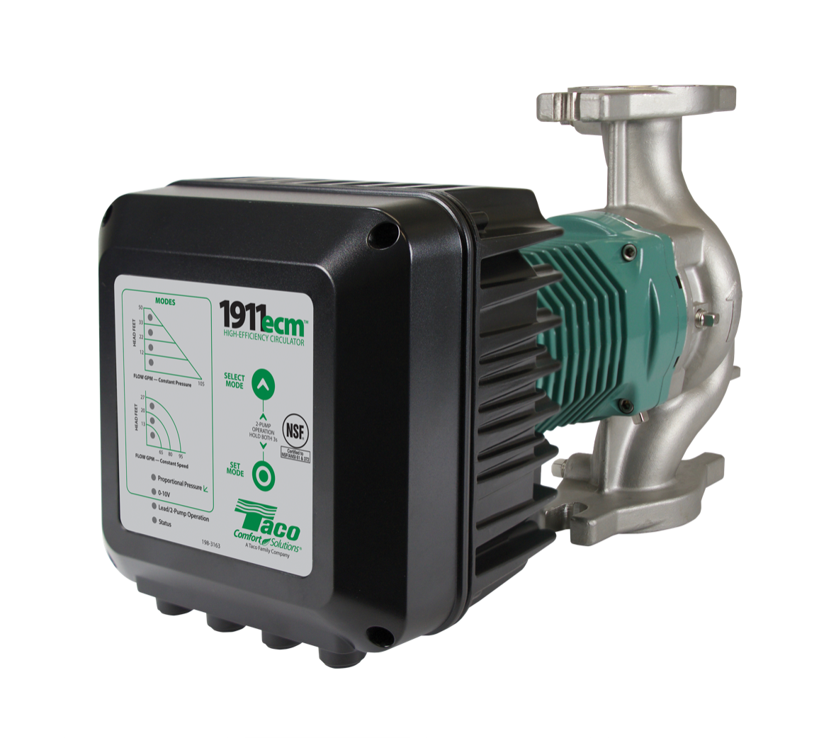1911ecm-SF Taco Stainless Steel ECM High Efficiency Circulator Pump ...