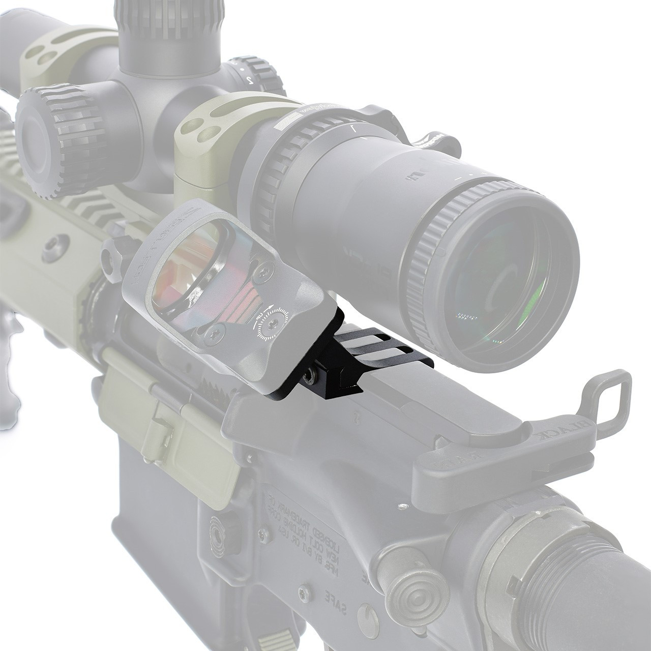 6110ML, Red-dot riser, 45 degree offset reflex, Left Hand - Warne Scope ...