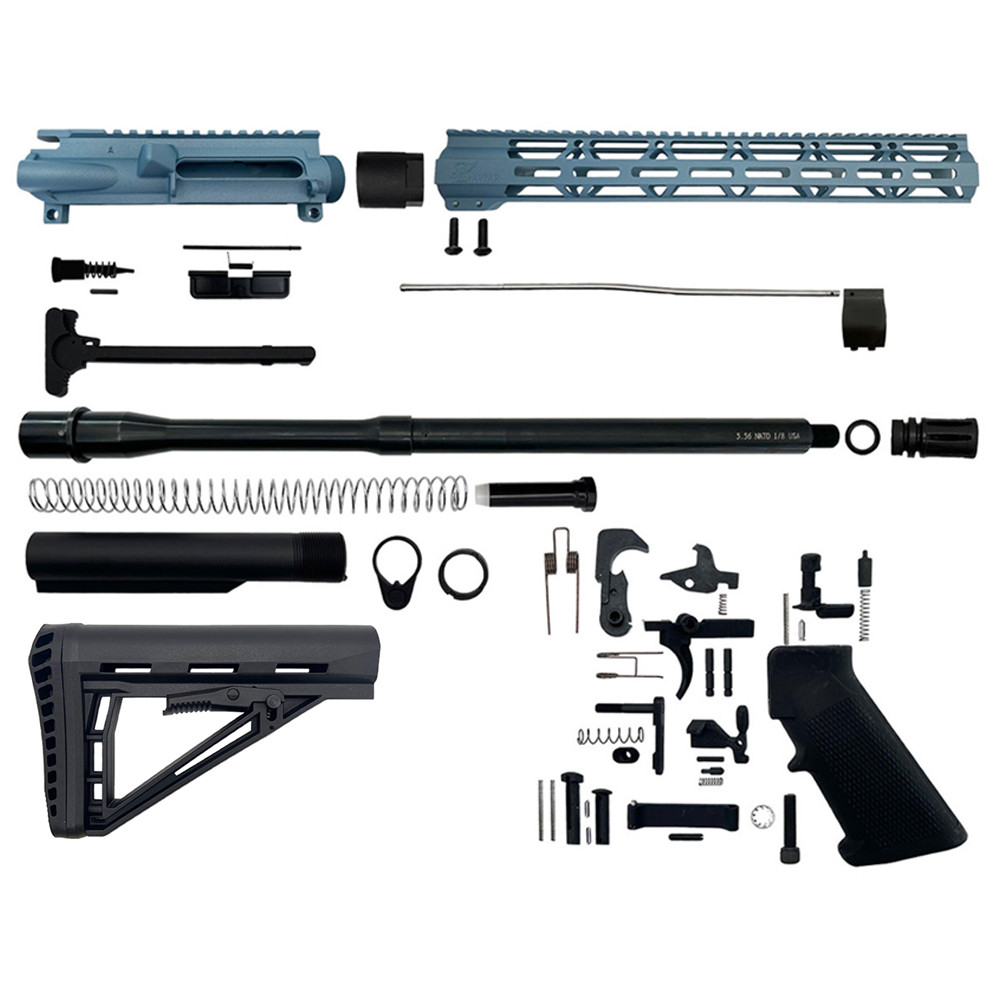 5.56 Nato 'Operator Series' **Titanium Blue** 16" Nitride Builder Kit ...