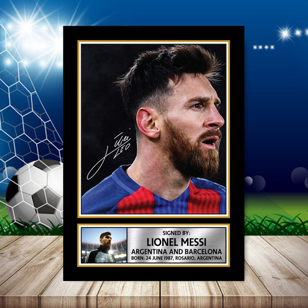Lionel Messi Barcelona 3 - Signed Autographed Footballers Star Print ...