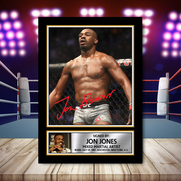 Jon Jones 2 Signed Autographed Ufc Star Poster Print Framed Merch Gift ...