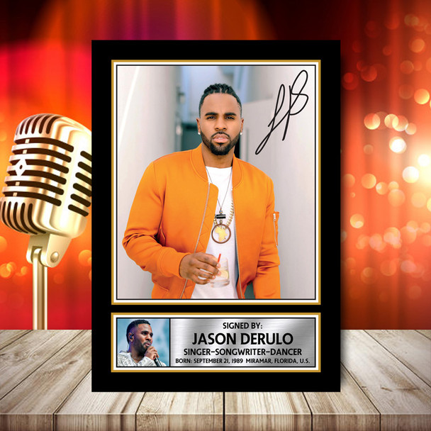 Jason Derulo 2 Signed Autographed Music Star Print - Celebrity Poster ...