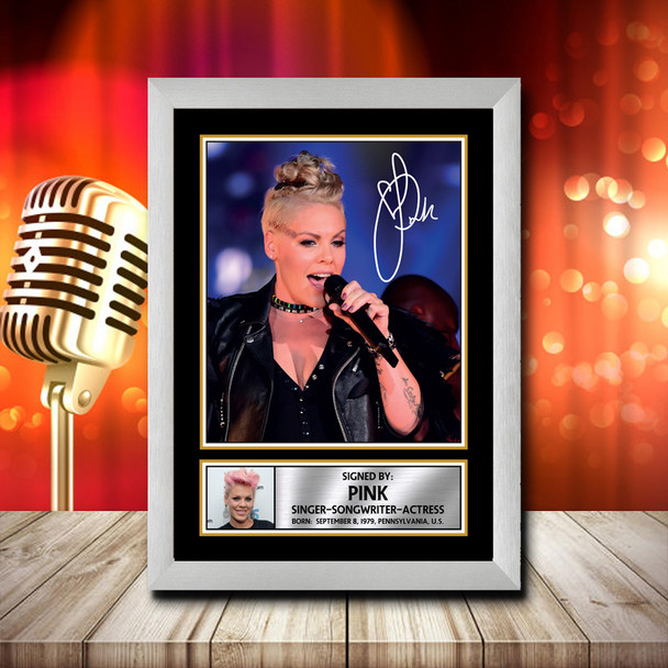 Pink 1 - Signed Autographed Music Star Print - Celebrity Poster Prints