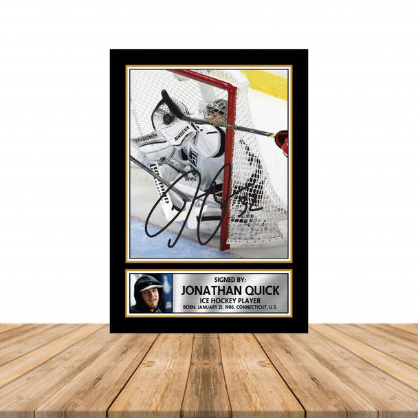 Jonathan Quick Ice Hockey Autographed Poster Print Photo Signature Gift ...