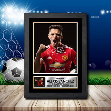 Alexis Sanchez 1 Signed Autographed Footballers Star Poster Print ...