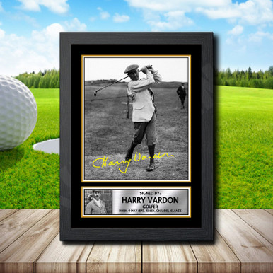 Harry Vardon 2 Signed Autographed Golfer Star Poster Print Framed Merch ...
