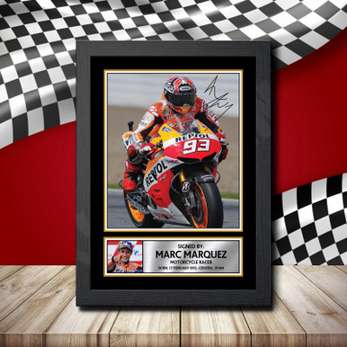 Marc Marquez 3 Signed Autographed Formula1 Star Poster Print Framed ...
