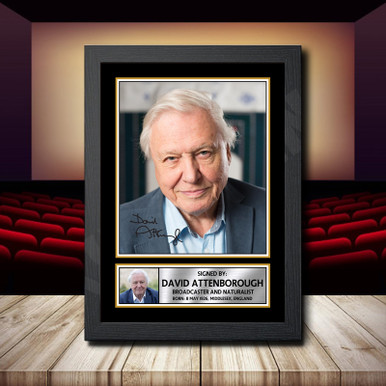 David Attenborough Signed Autographed Movie Star Poster Print Framed ...