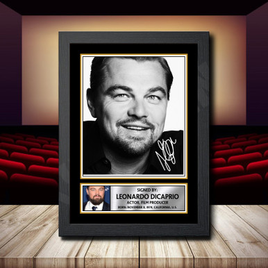 Leonardo Dicaprio Signed Autographed Movie Star Poster Print Framed ...