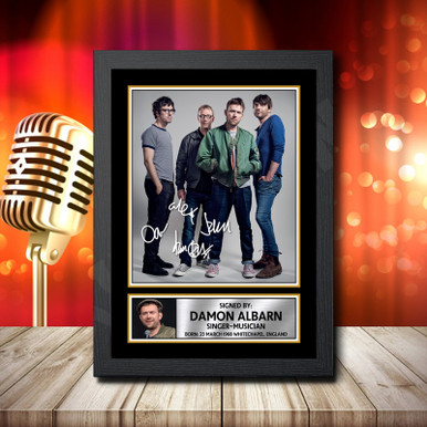 Blur Damon Albarn - Signed Autographed Music Star Print - Celebrity ...