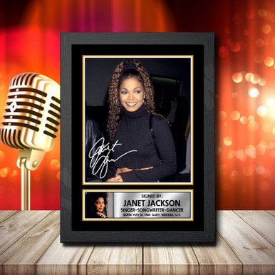 Janet Jackson 2 - Signed Autographed Music Star Print - Celebrity ...