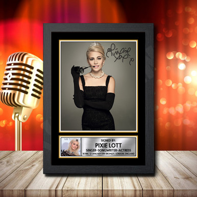 Pixie Lott 2 Signed Autographed Music Star Print - Celebrity Poster Prints