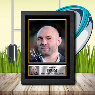 Ben Kay 2 Signed Autographed Rugby Star Poster Print Framed Merch Gift ...