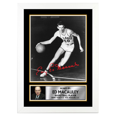 Ed Macauley Basketball Player Autographed Poster Print Photo Signature ...