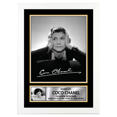 Coco Chanel 2 Fashion Designer Autographed Poster Print Photo Signature ...