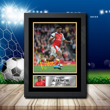Alex Iwobi 2 Footballer Autographed Poster Print Photo Signature Gift ...