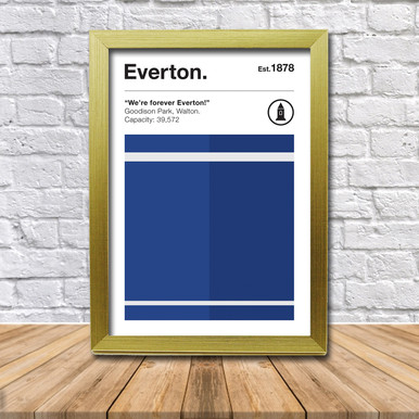 Retro Everton Club Colours Everton Fan Football Poster - Celebrity ...