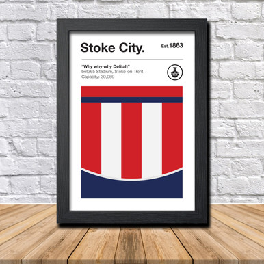Retro Stoke Club Colours - Stoke Fan Championship Football Crest Poster ...