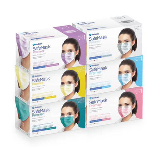SafeMask Premier Elite Earloop Low Barrier Masks, Level 1, 50/Box ...
