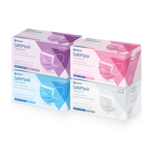 SafeMask Classics Procedure Earloop Masks, Level 2, 50/Box - Safety Masks