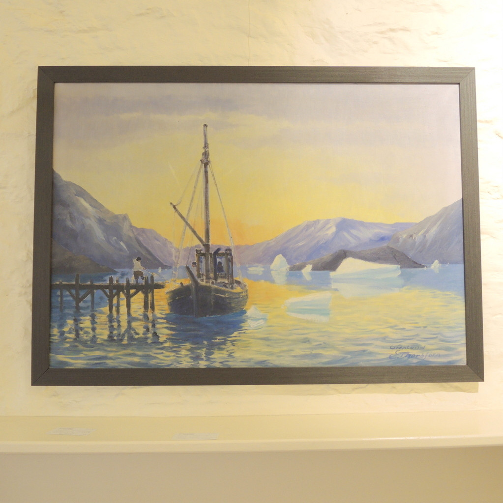 Vintage Danish E Thorbjorn oil on canvas painting Greenland- In Store