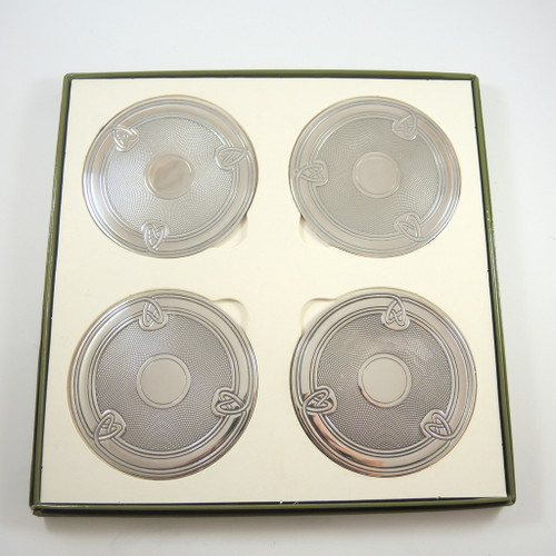 4 Vintage French Christofle Silver Plate Coasters- In Stock
