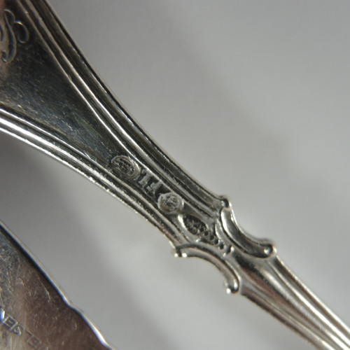 5 Vintage Antique 800 Silver German Souvenir Town Spoons - In Store
