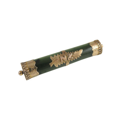 Large Antique 9ct gold New Zealand Greenstone Pounamu Brooch or Lace ...