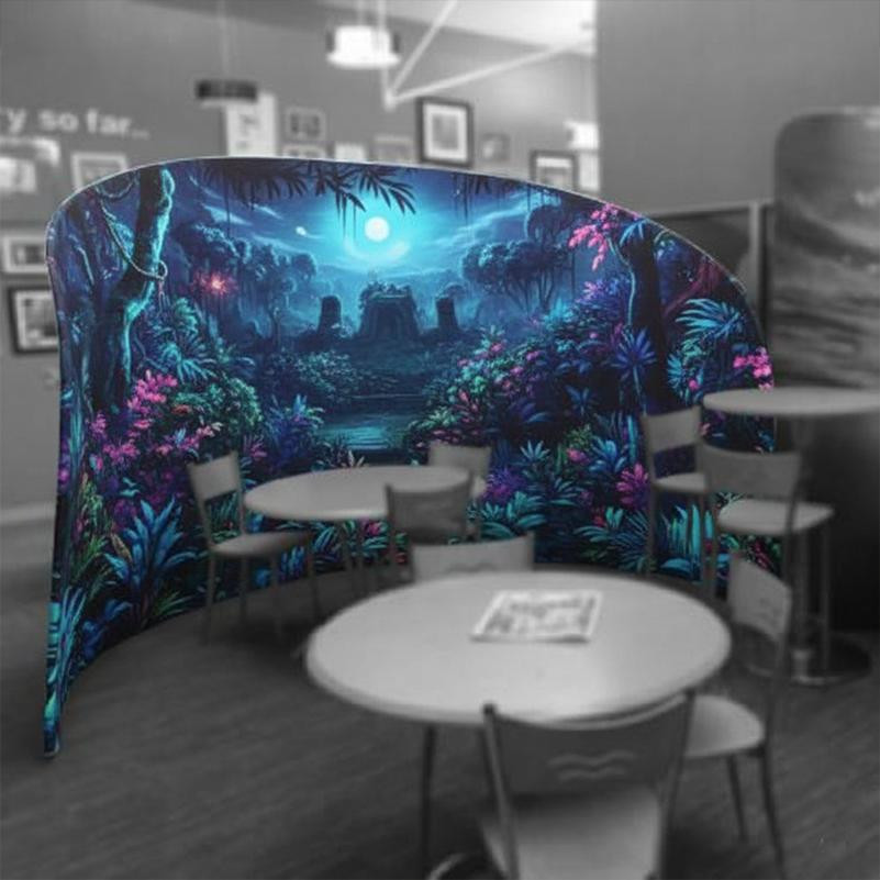 Stylish Printed Fabric Exhibition Booths for Events