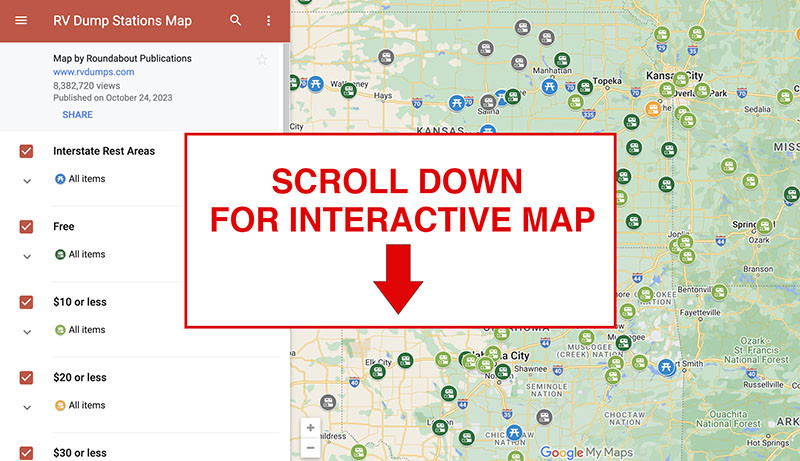 Find RV Dump Stations Near You! RV Dump Station Locator Map - HAPPY CAMPERS