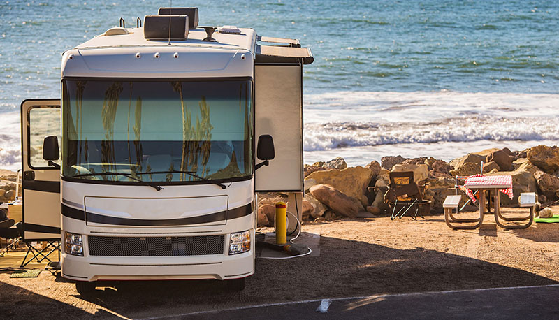 How to Back Up a Class A Motorhome / RV Into a Camping Spot - HAPPY CAMPERS
