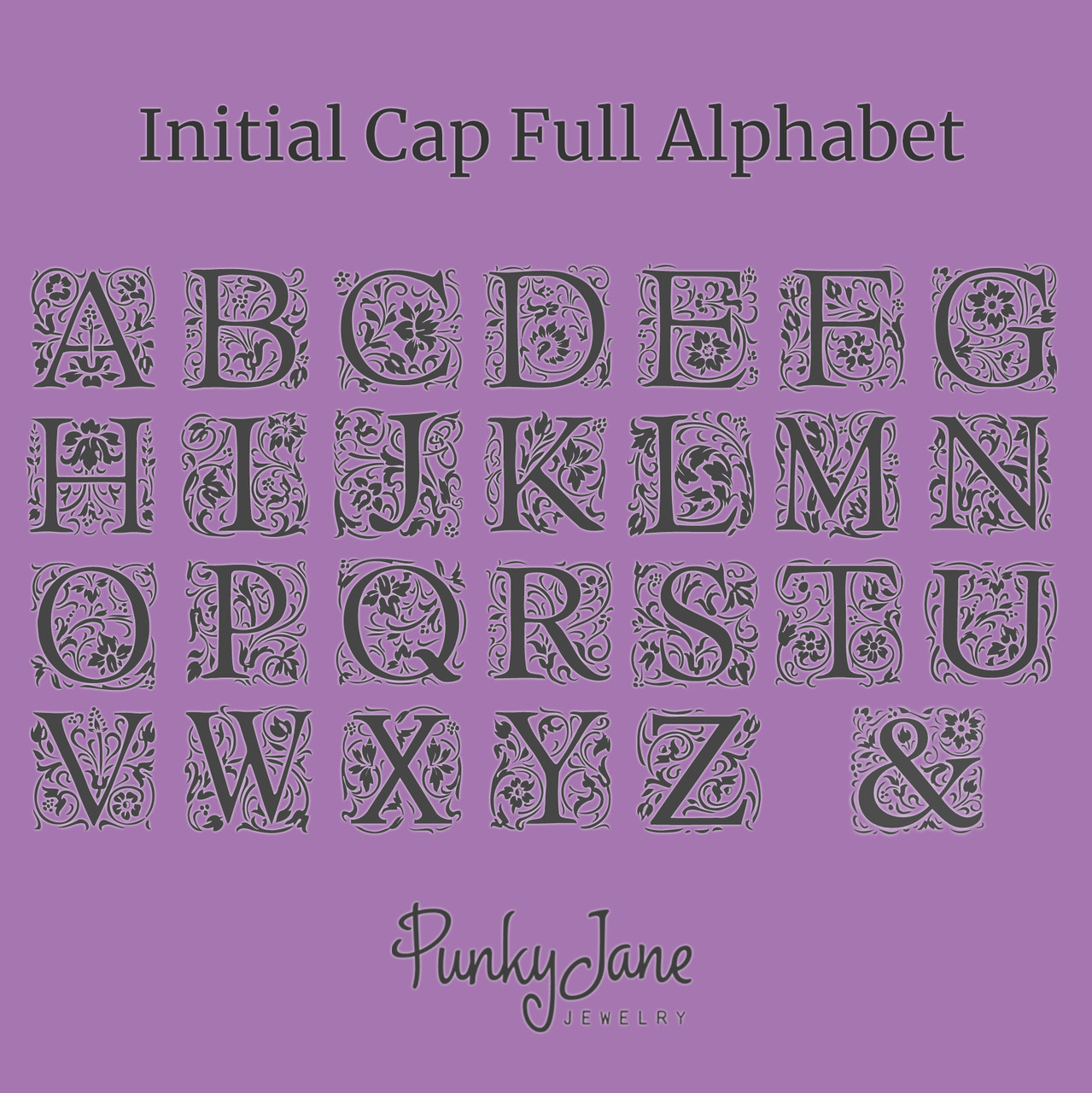 Initial Cap Wax Seal Inspired Necklace by Punky Jane