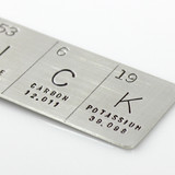 Periodic Table Key Chain | hand stamped and personalized