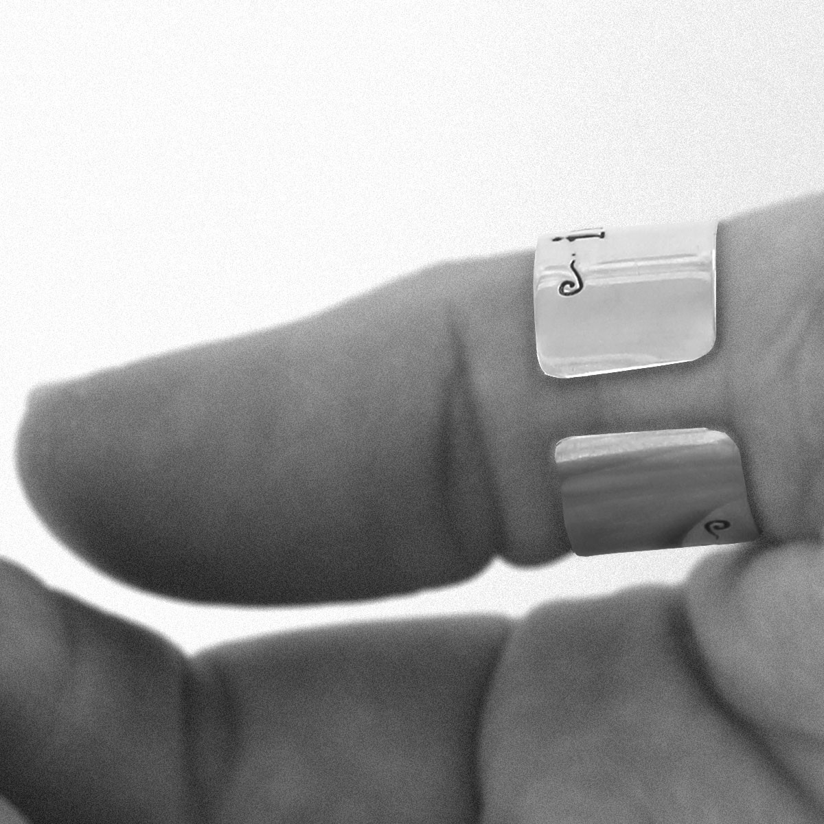 Inhale Exhale Repeat Ring | hand stamped sterling silver