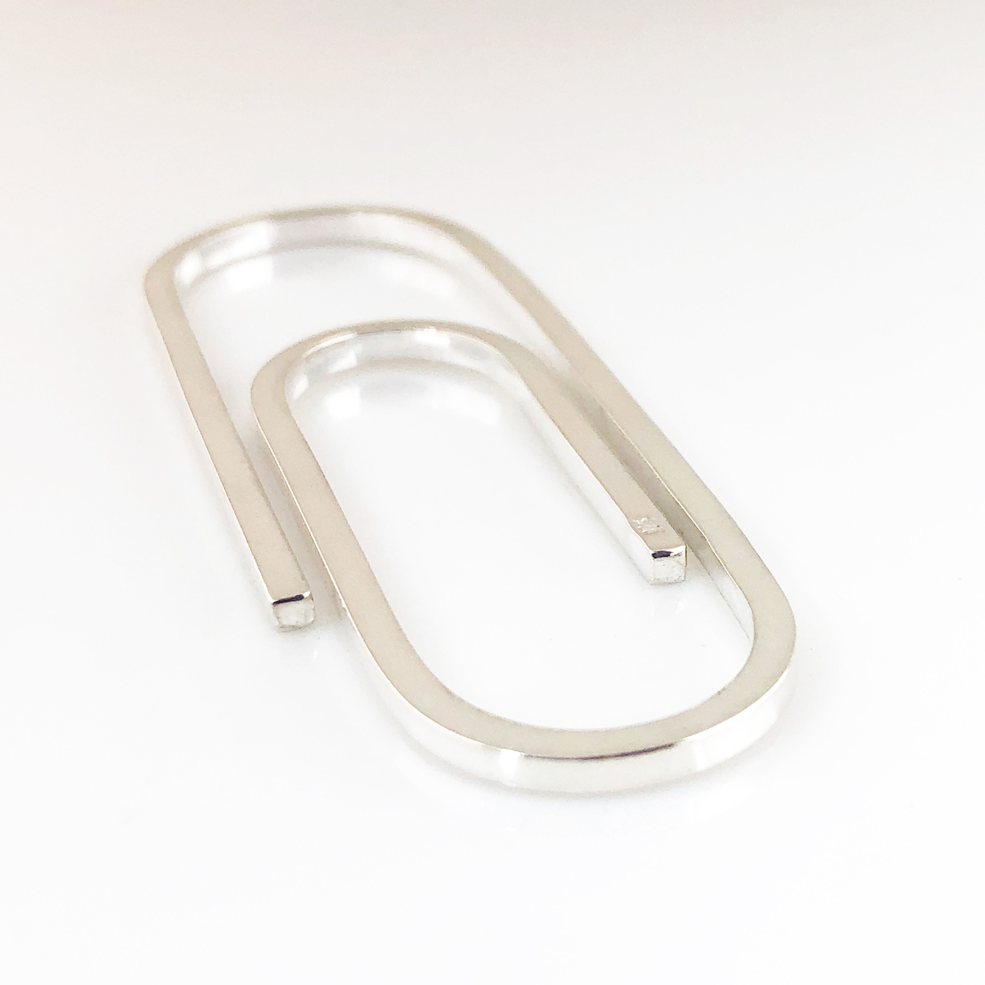 Paperclip Money Clip - Hand Forged Sterling Silver Money Clip