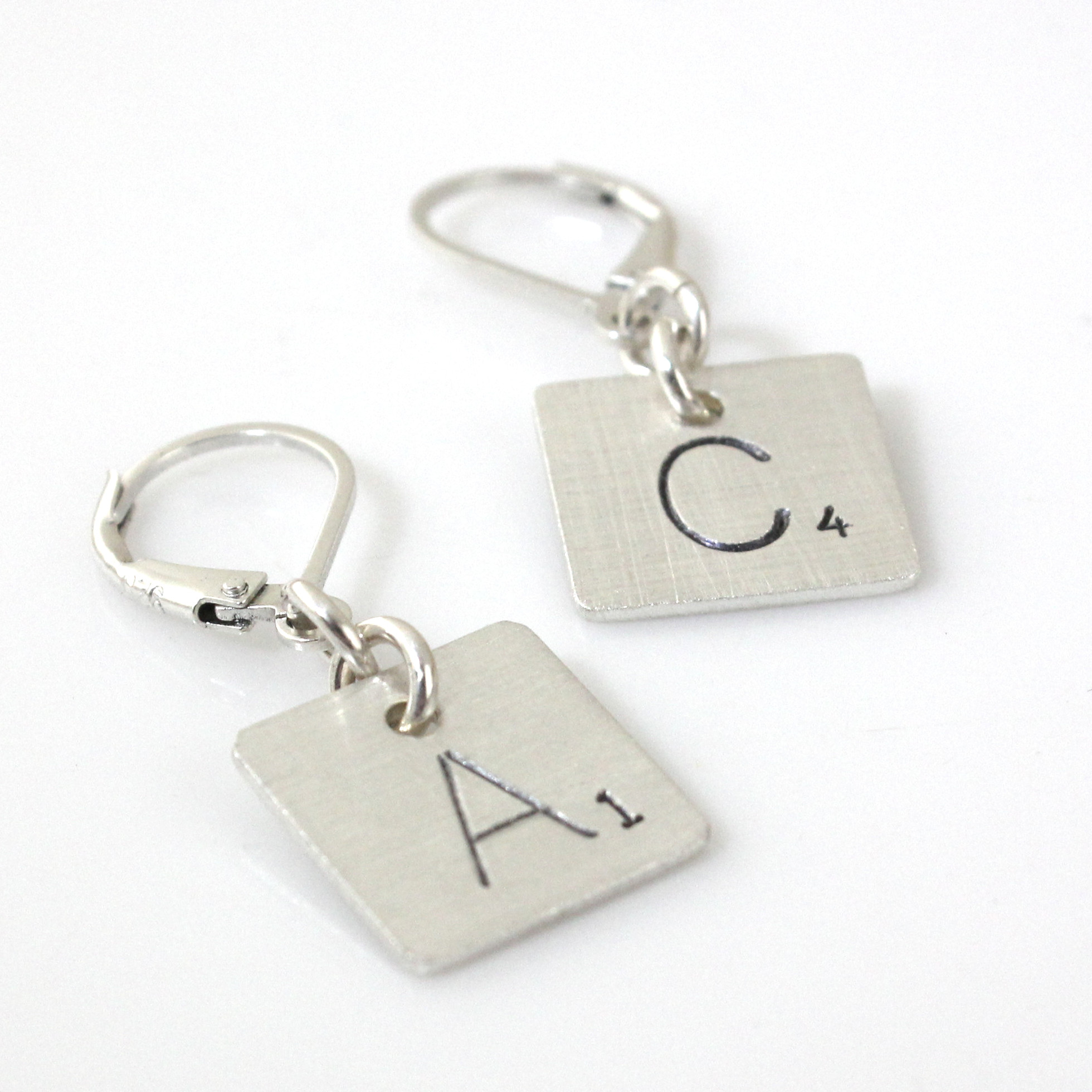 Scrabble Tile Necklace | personalized sterling silver